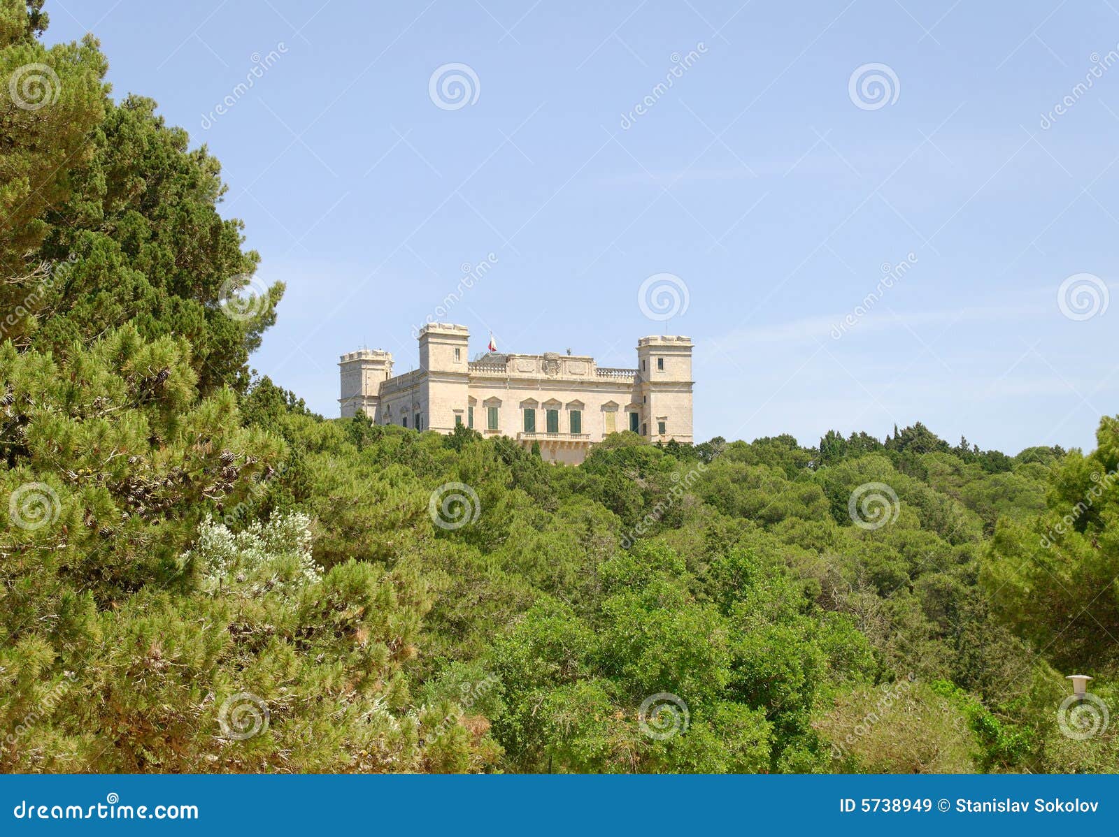 Verdala Palace stock image. Image of building, malta, forest - 5738949