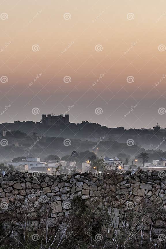 Verdala Palace at Dawn stock image. Image of dawn, nature - 28172205