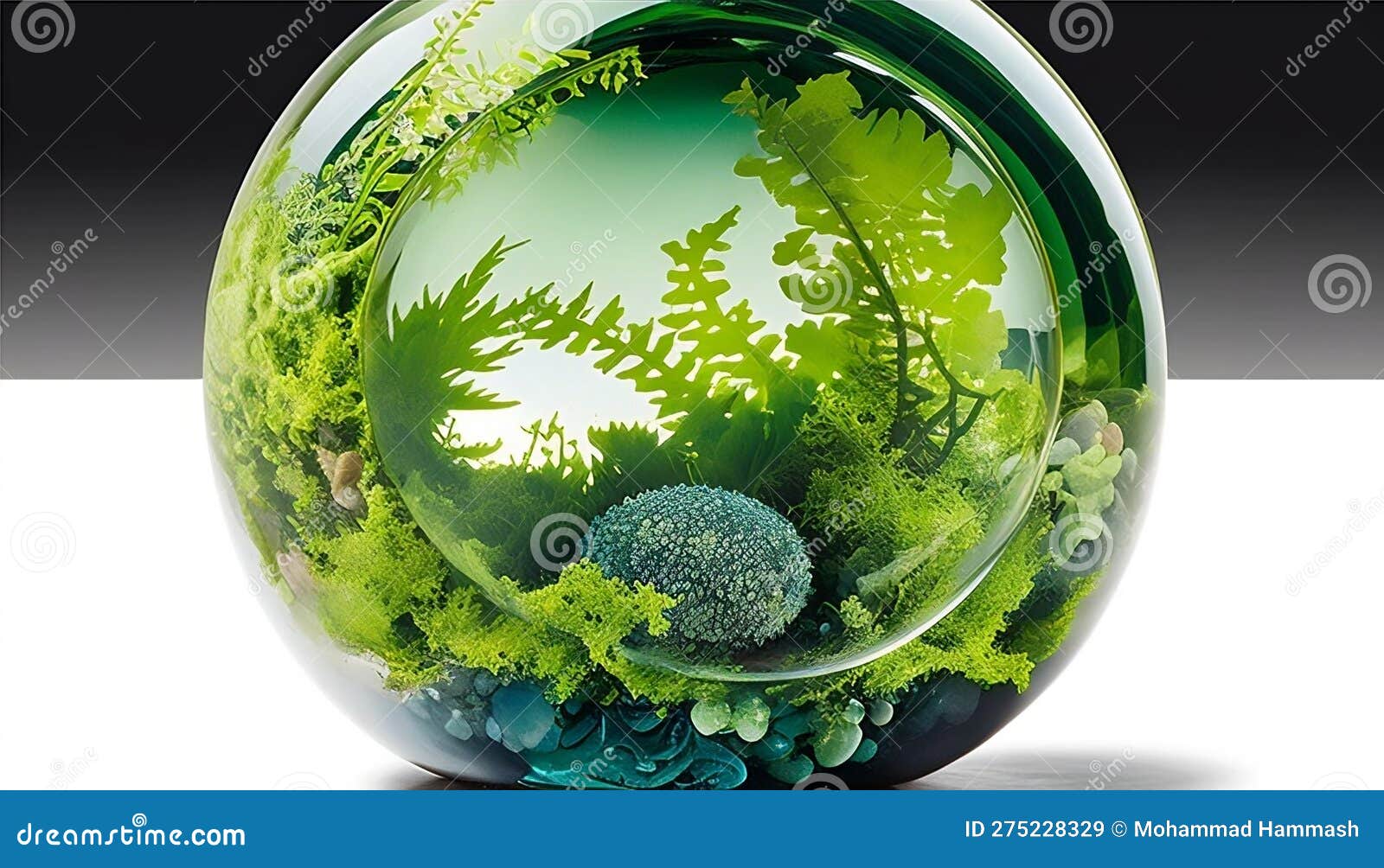 Verdant Globe: a Planet of Lush Greenery, Made with Generative AI Stock ...