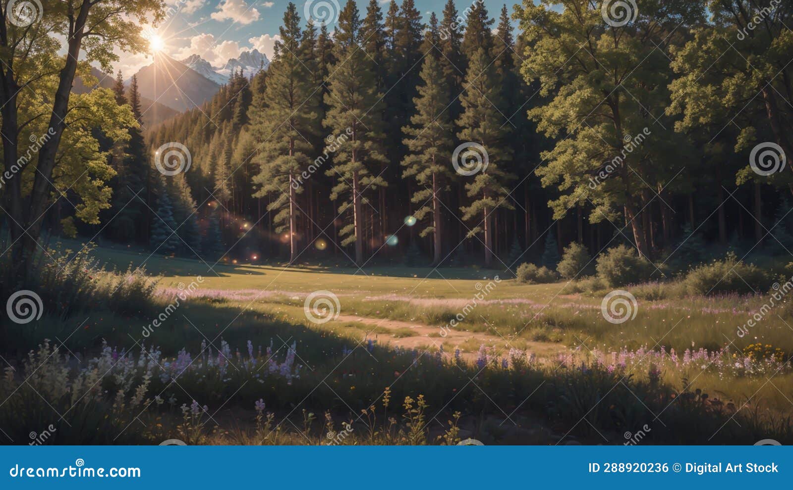 Verdant Greenery, the Forest Came Alive with a Radiant Glow As the ...
