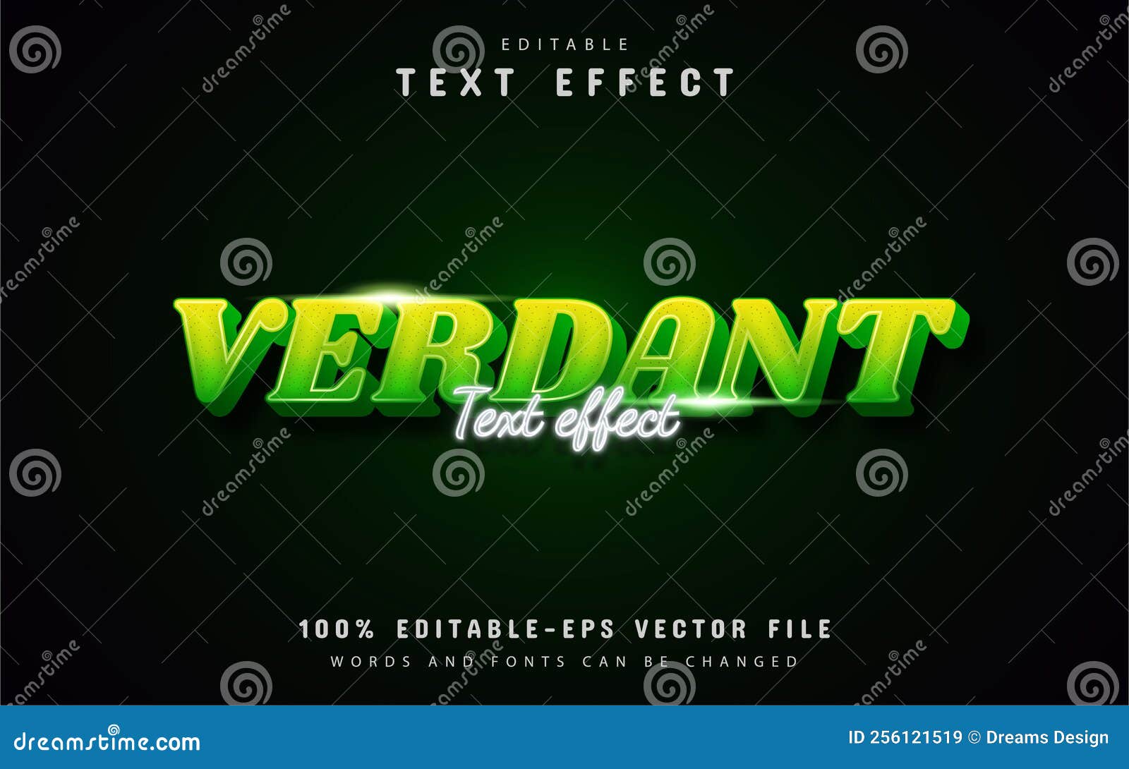 Verdant Text - Green Gradient Style Text Effect Stock Vector ...