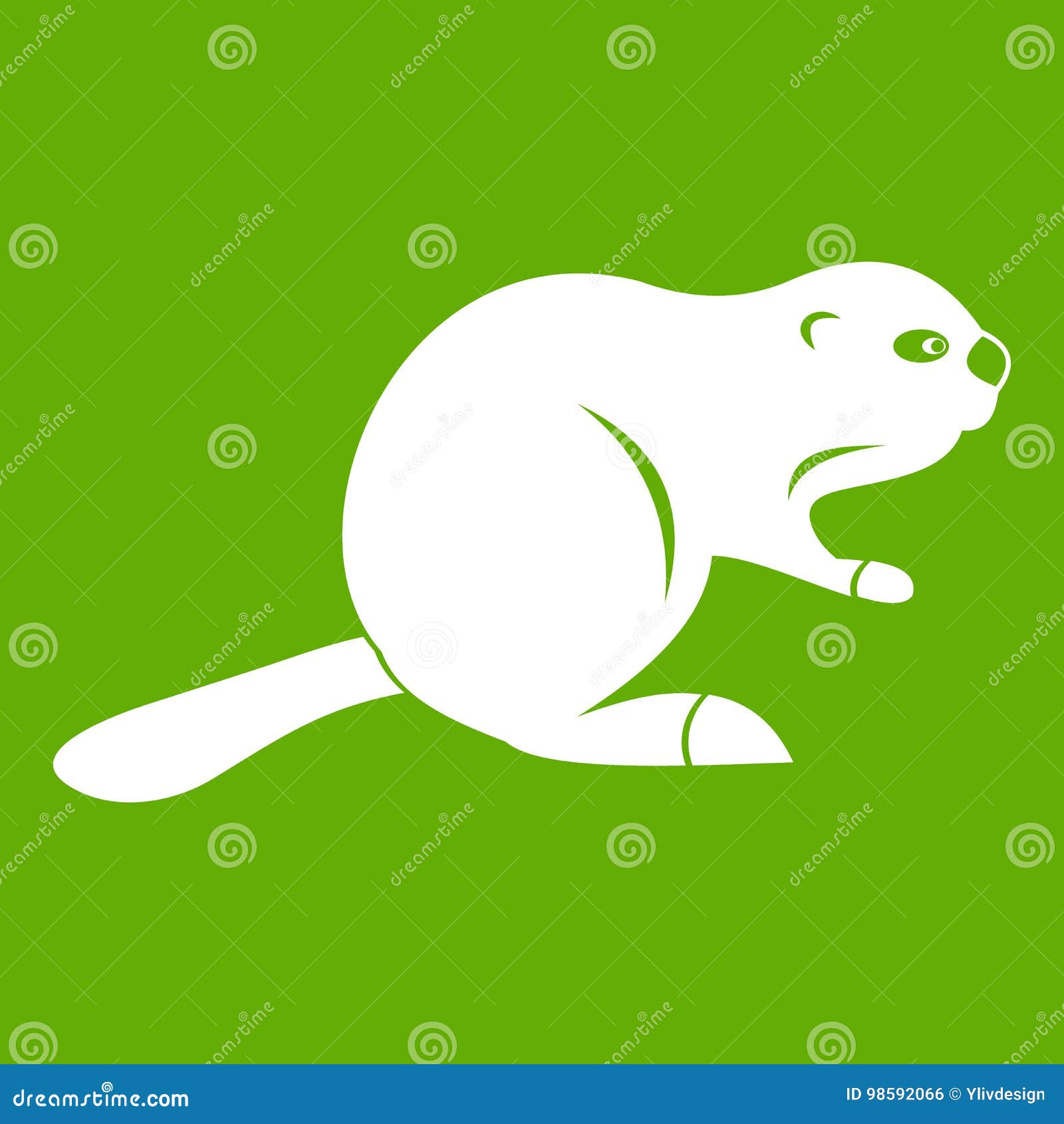 Verde Canadense Do ícone Do Castor Ilustração do Vetor - Ilustração de ...