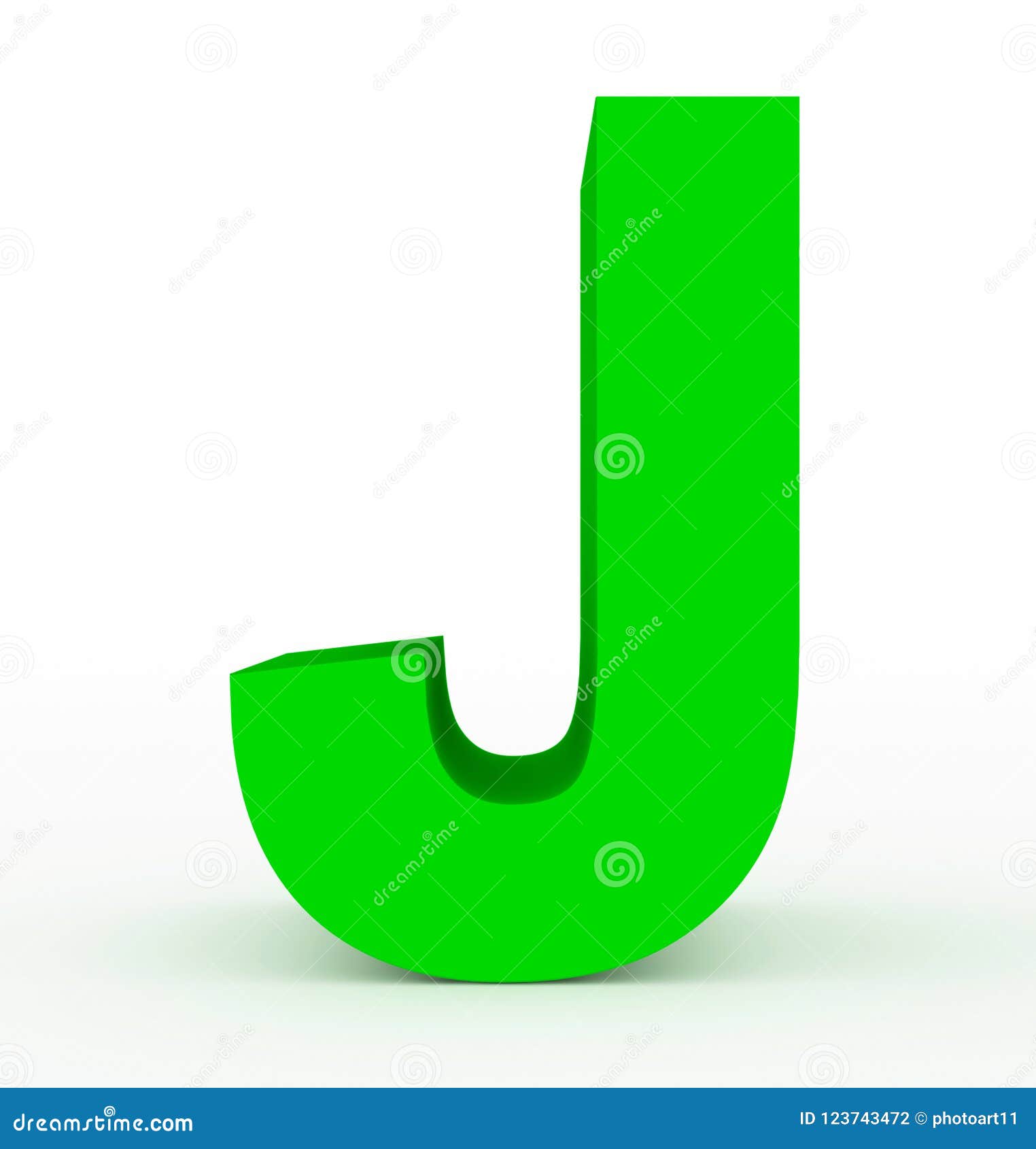 Verde Da Letra J 3d Isolado No Branco Ilustração Stock - Ilustração de ...