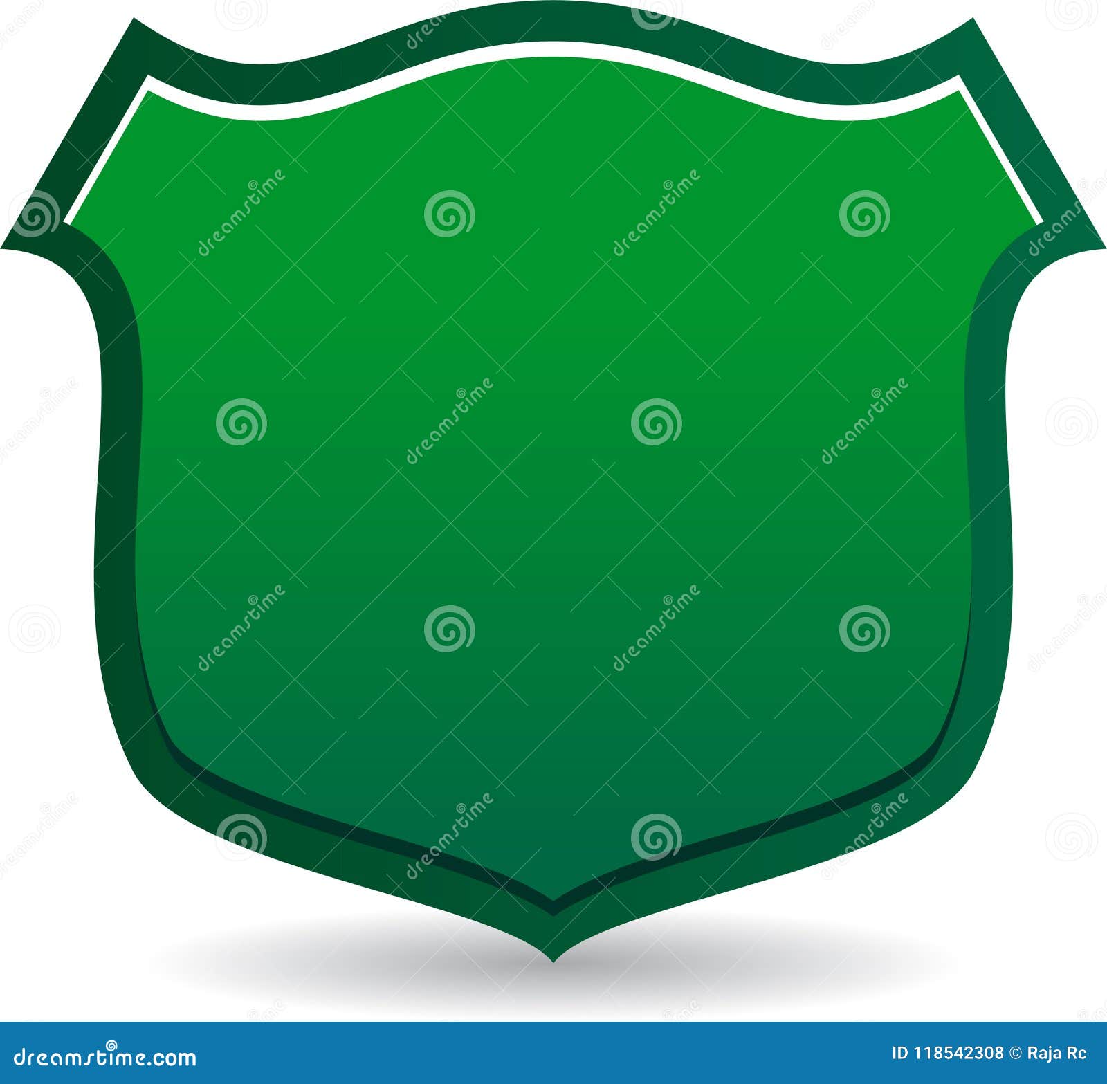 Verde De La Insignia Del Escudo Stock de ilustración - Ilustración de ...