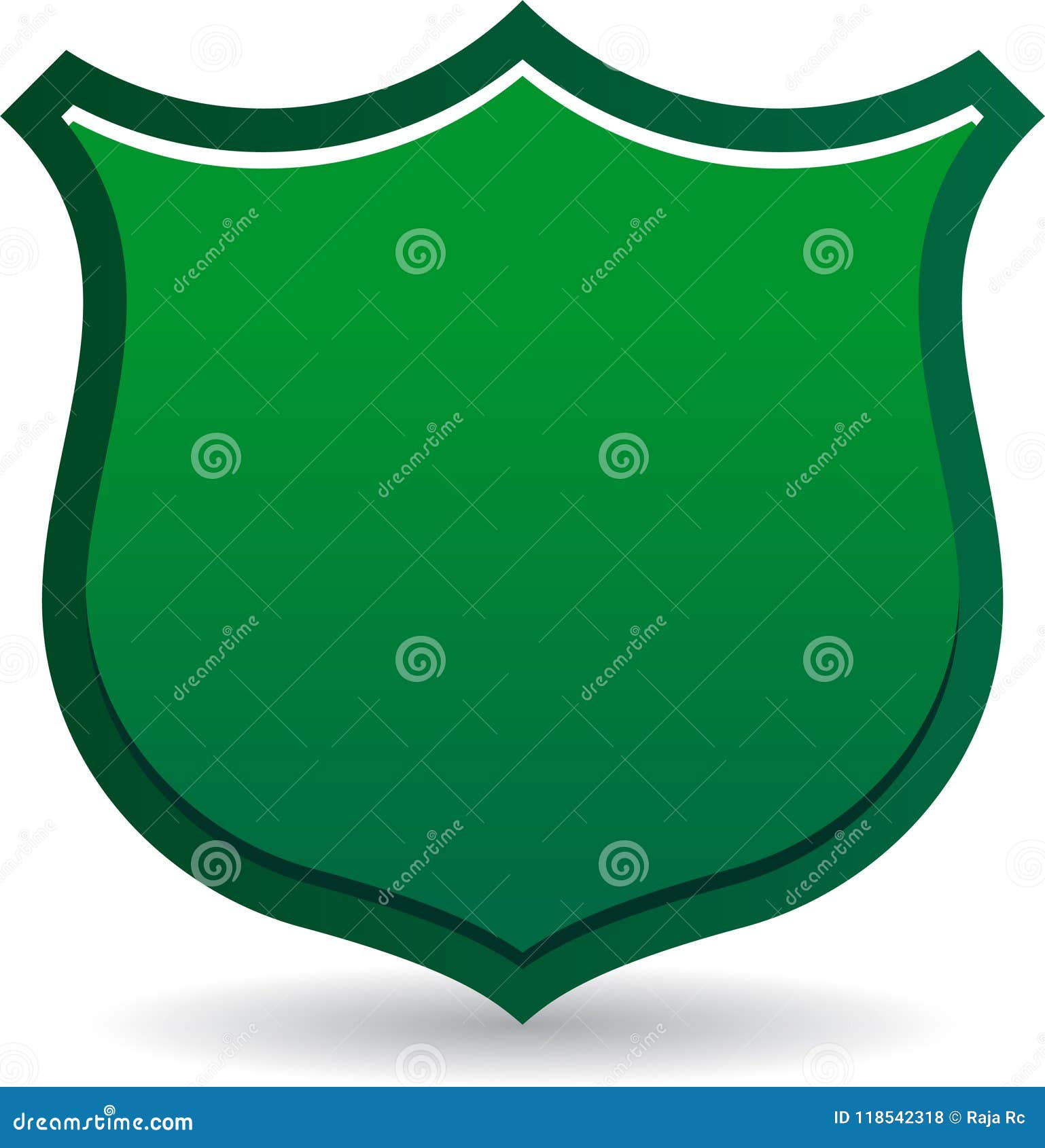 Verde De La Insignia Del Escudo Stock de ilustración - Ilustración de ...