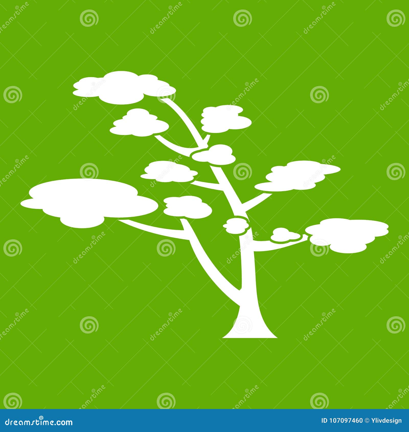 Verde del icono del cedro ilustración del vector. Ilustración de ...