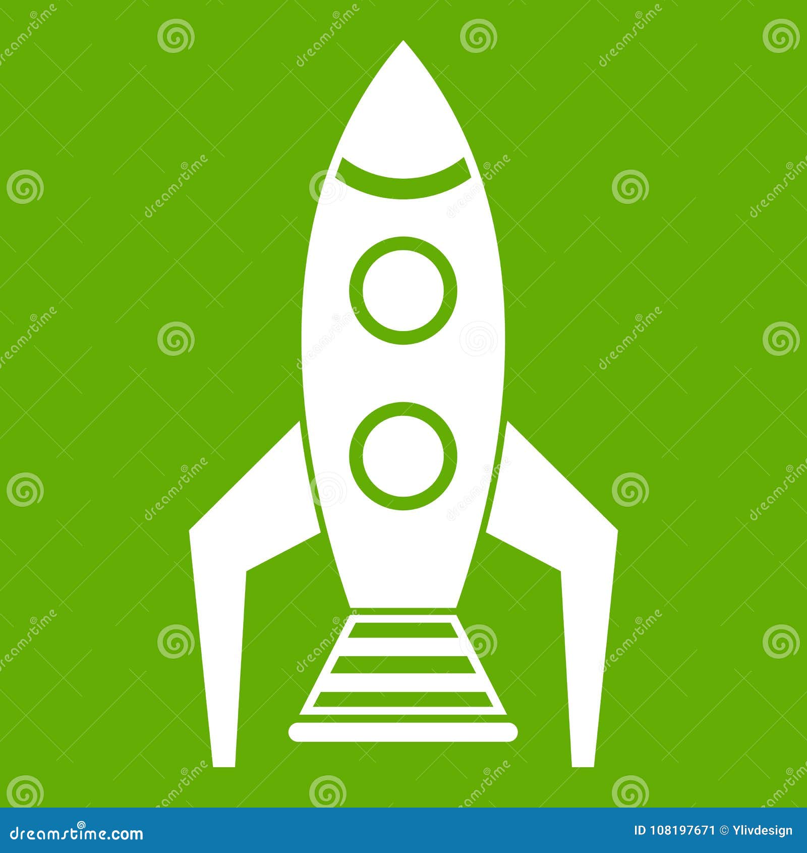 Verde Del Icono Del Cohete De Espacio Ilustración del Vector ...