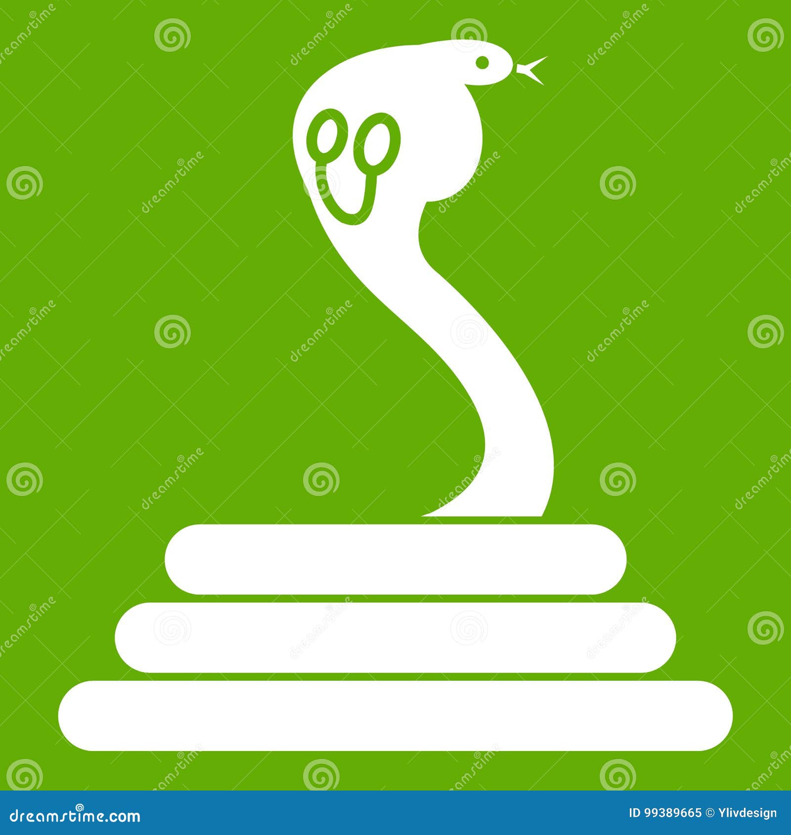 Verde Del Icono De La Cobra Ilustración del Vector - Ilustración de ...