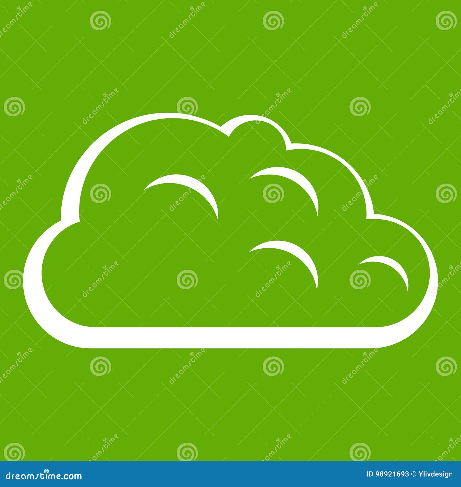 Verde Del Icono De La Nube De Tormenta Ilustración del Vector ...