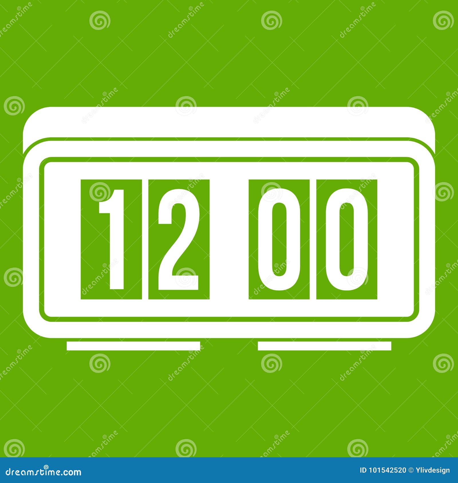 Verde del icono del reloj ilustración del vector. Ilustración de plazo ...