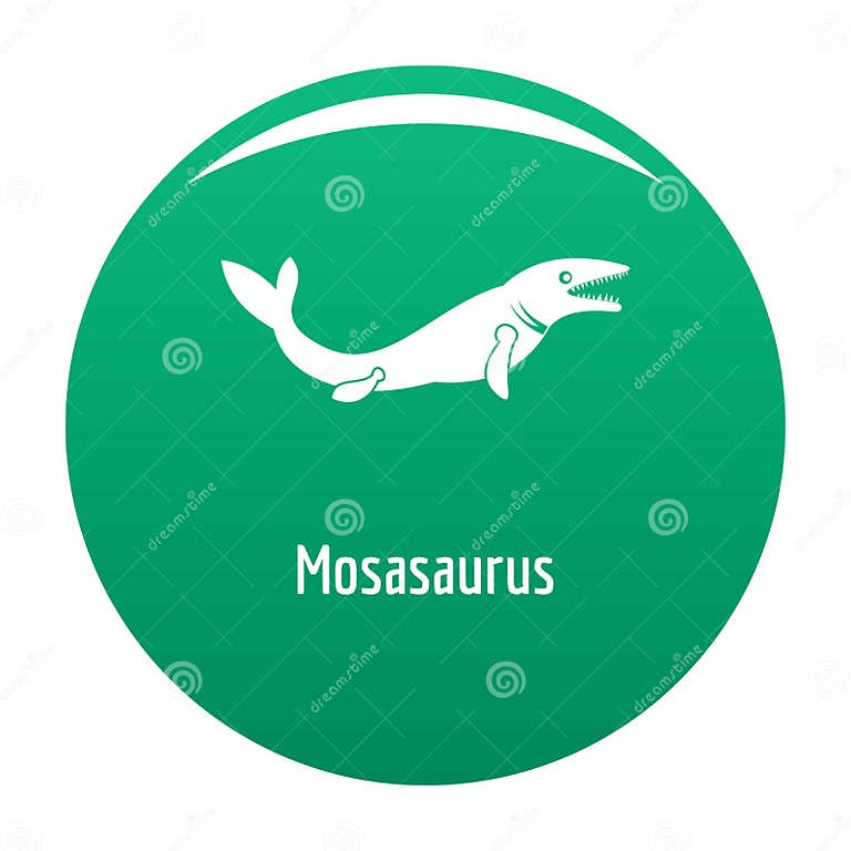 Verde Del Vector Del Icono De Mosasaurus Ilustración del Vector ...
