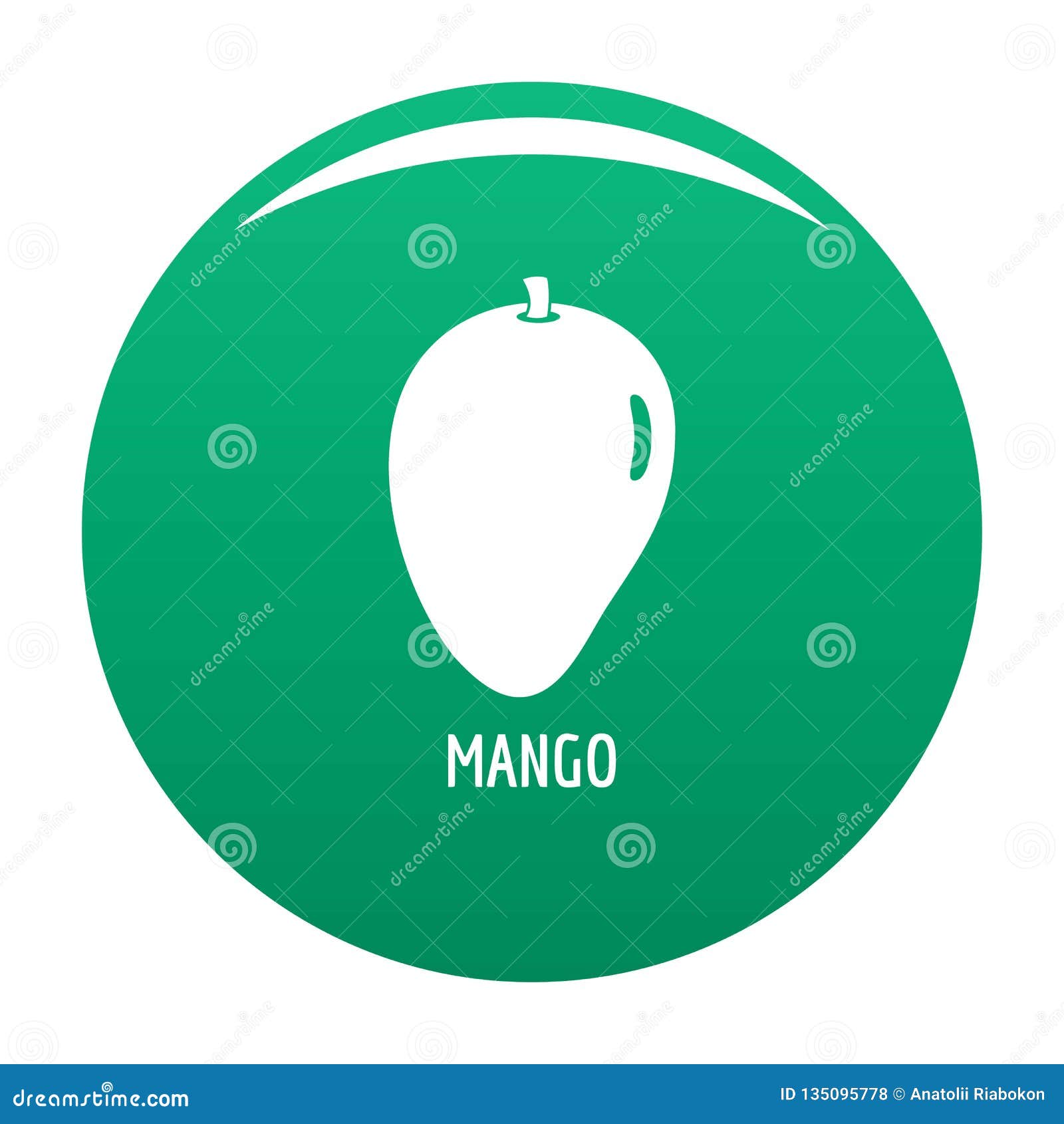 Verde Del Vector Del Icono Del Mango Ilustración del Vector ...