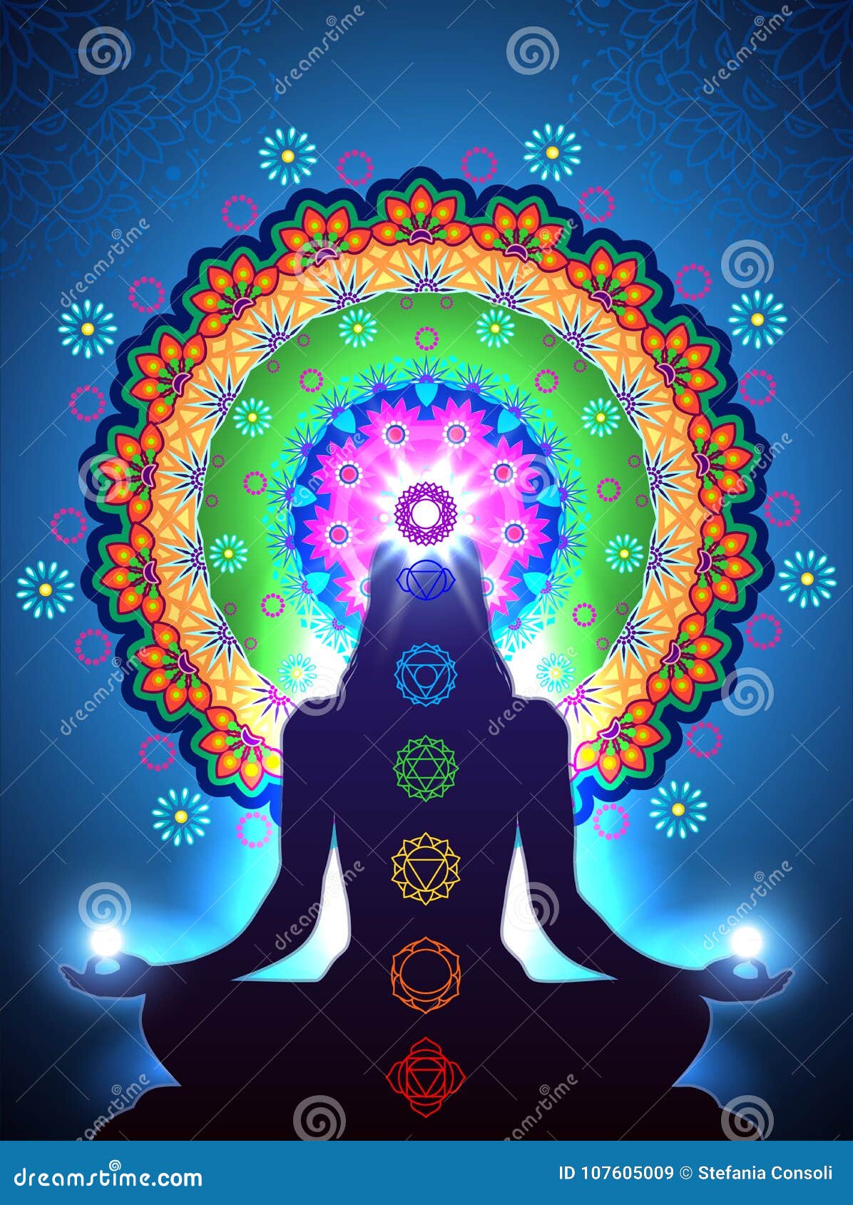 Verde Di Meditazione Di Chakra Illustrazione Vettoriale - Illustrazione ...