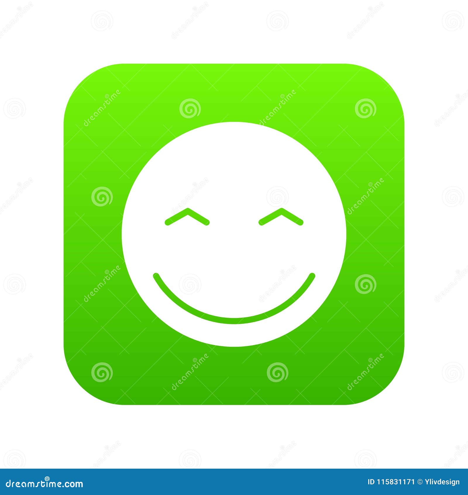 Verde Digital De Sorriso Do Emoticon Ilustração do Vetor - Ilustração ...