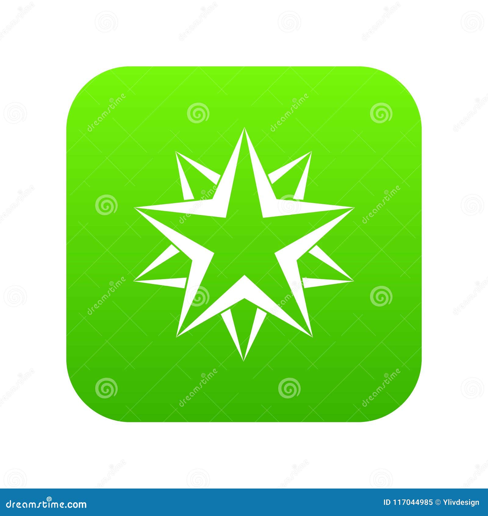 Verde Digital Del Icono De La Estrella Ilustración del Vector ... Verde Digital Del Icono De La Estrella Ilustración del Vector ...