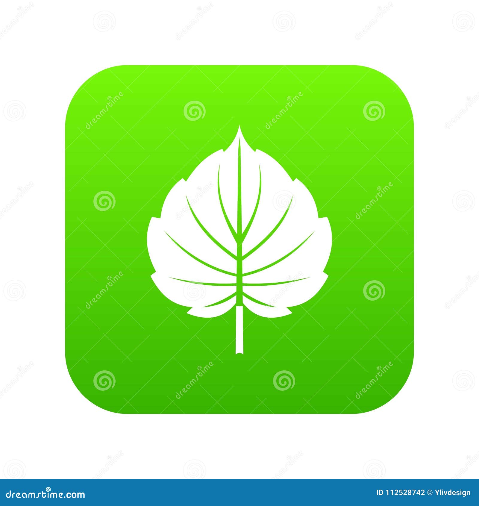 Verde Digital Del Icono De La Hoja Del Aliso Ilustración del Vector ...