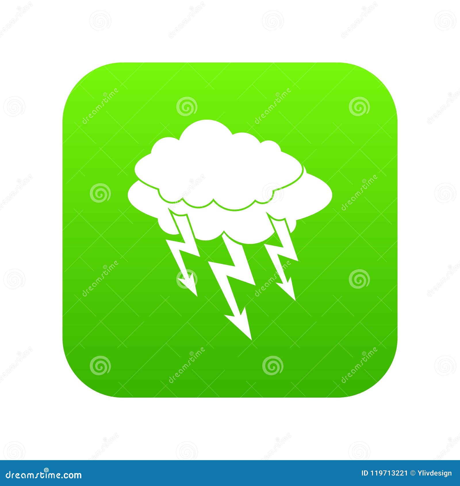 Verde Digital Del Icono Del Rayo Ilustración del Vector - Ilustración ...