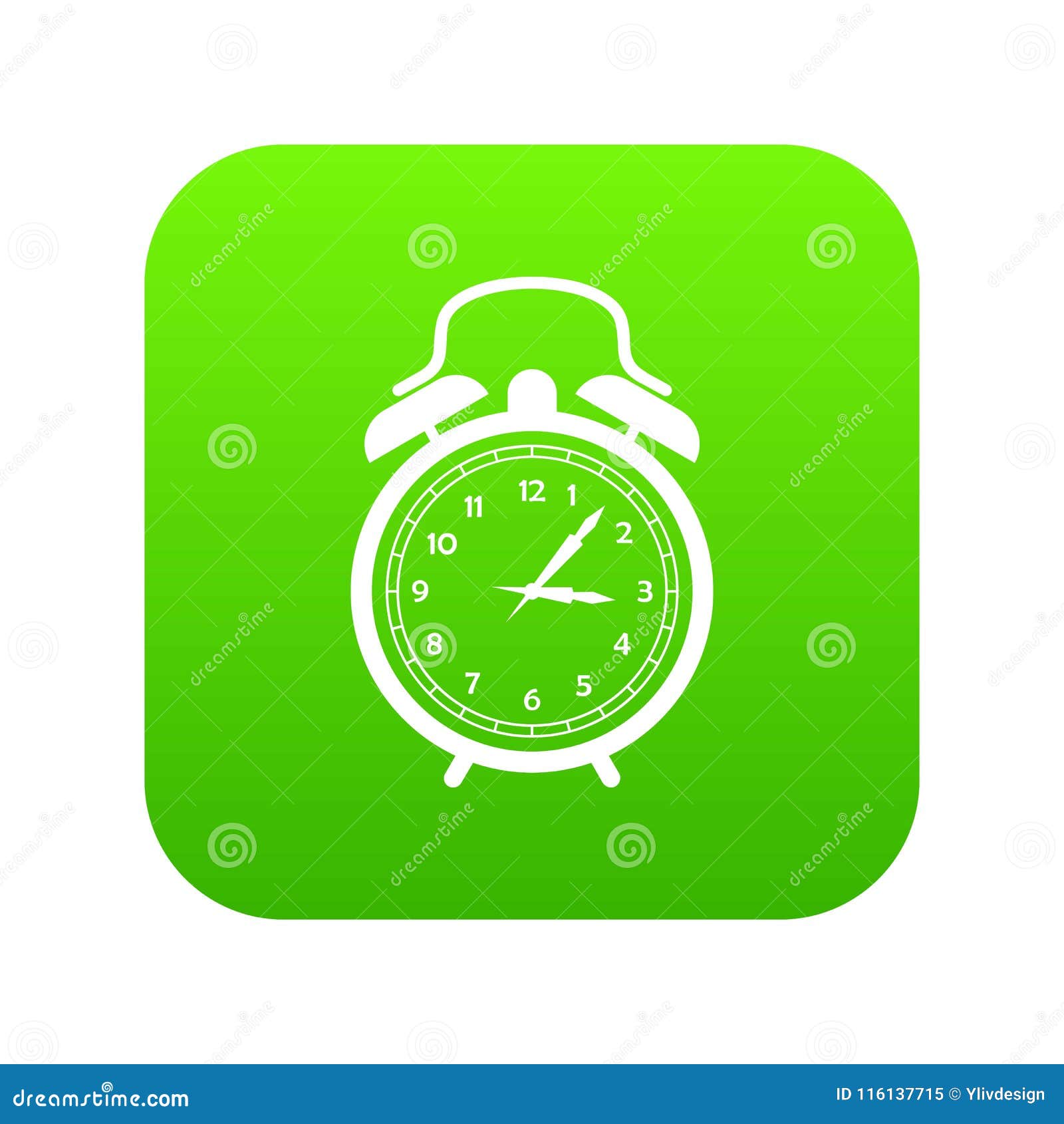 Verde Digital Del Icono Del Reloj Ilustración del Vector - Ilustración ...