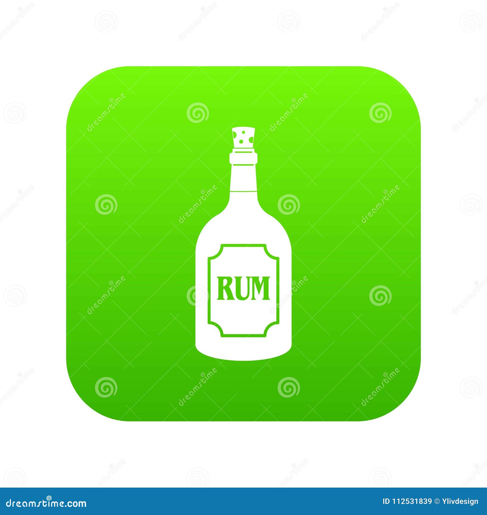 Verde Digital Del Icono Del Ron Ilustración del Vector - Ilustración de ...