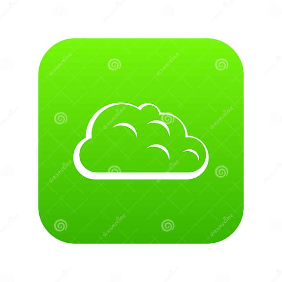 Verde Digital Do ícone Da Nuvem De Tempestade Ilustração do Vetor ...