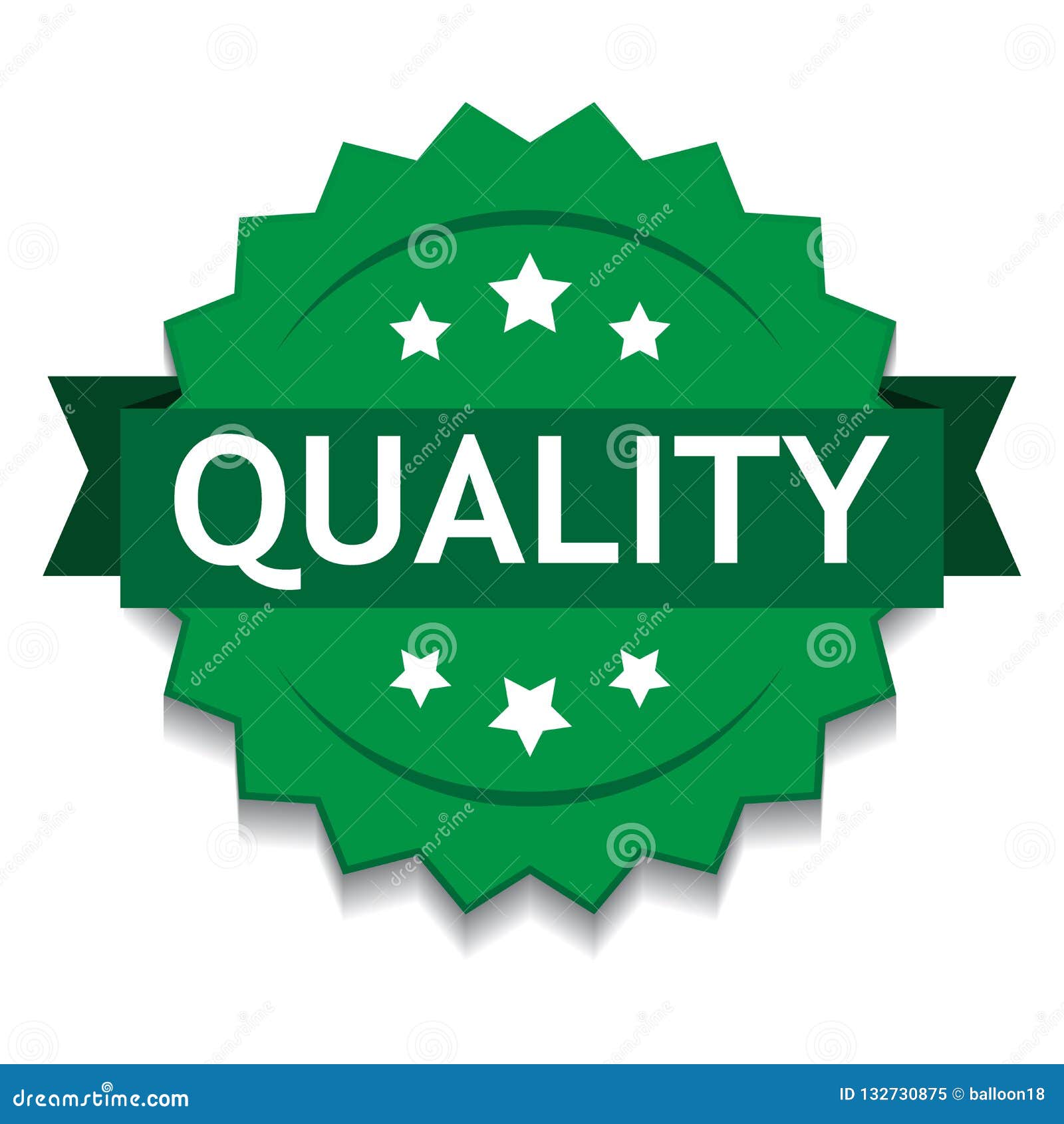 Verde do selo de qualidade ilustração do vetor. Ilustração de superior ...