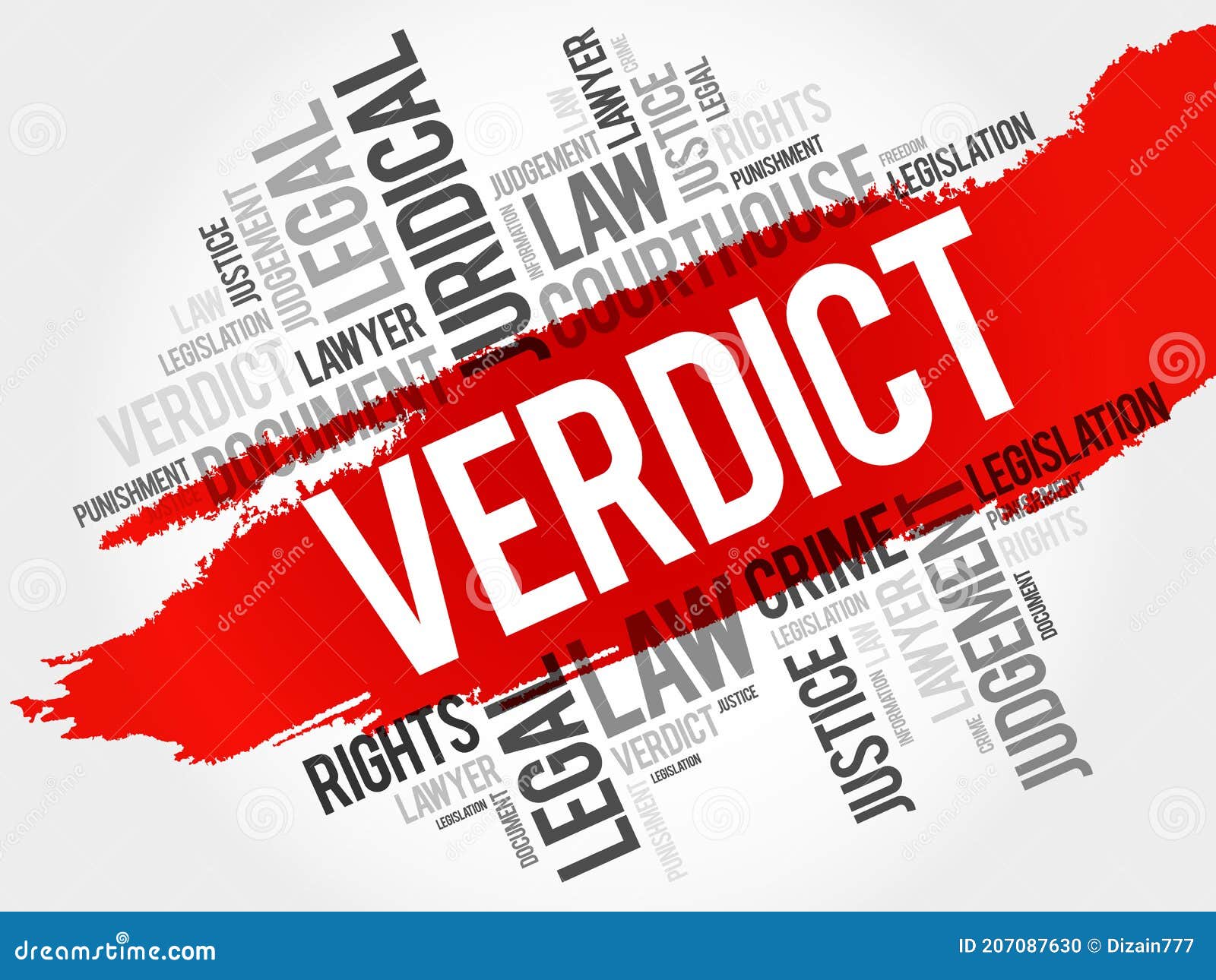 Verdict word cloud stock illustration. Illustration of jury - 207087630