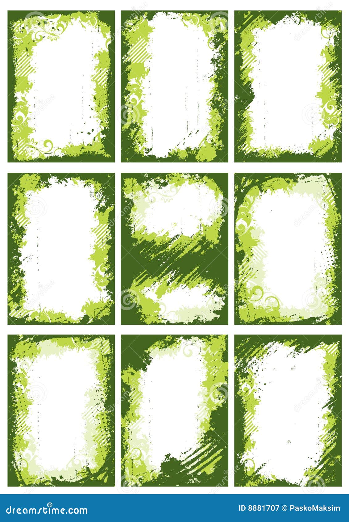 Verdissez Les Cadres Ou Les Trames Illustration de Vecteur ...