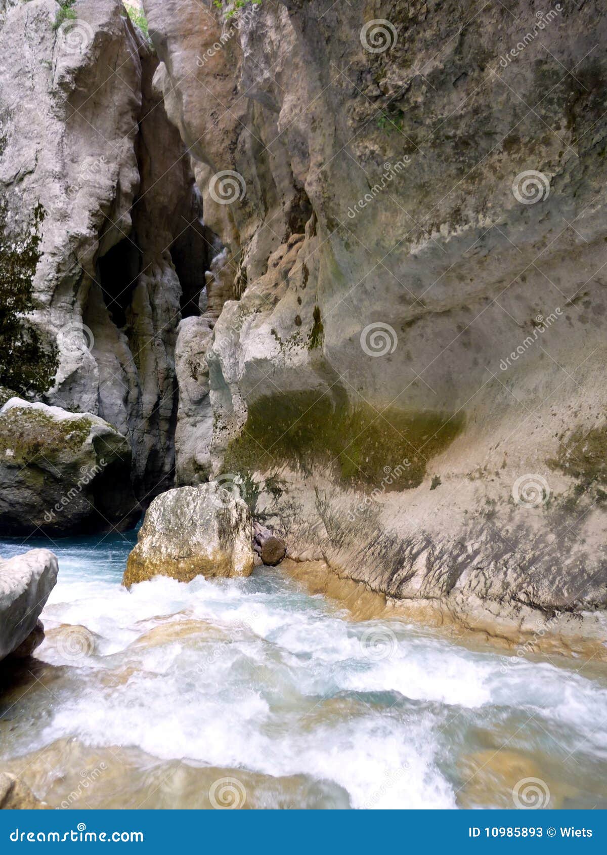 Verdon river disappearing stock image. Image of water - 10985893
