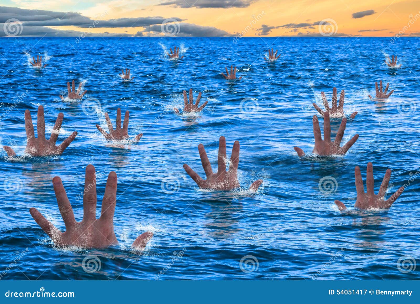 Verdrinking stock afbeelding. Image of mensen, mededelingen - 54051417