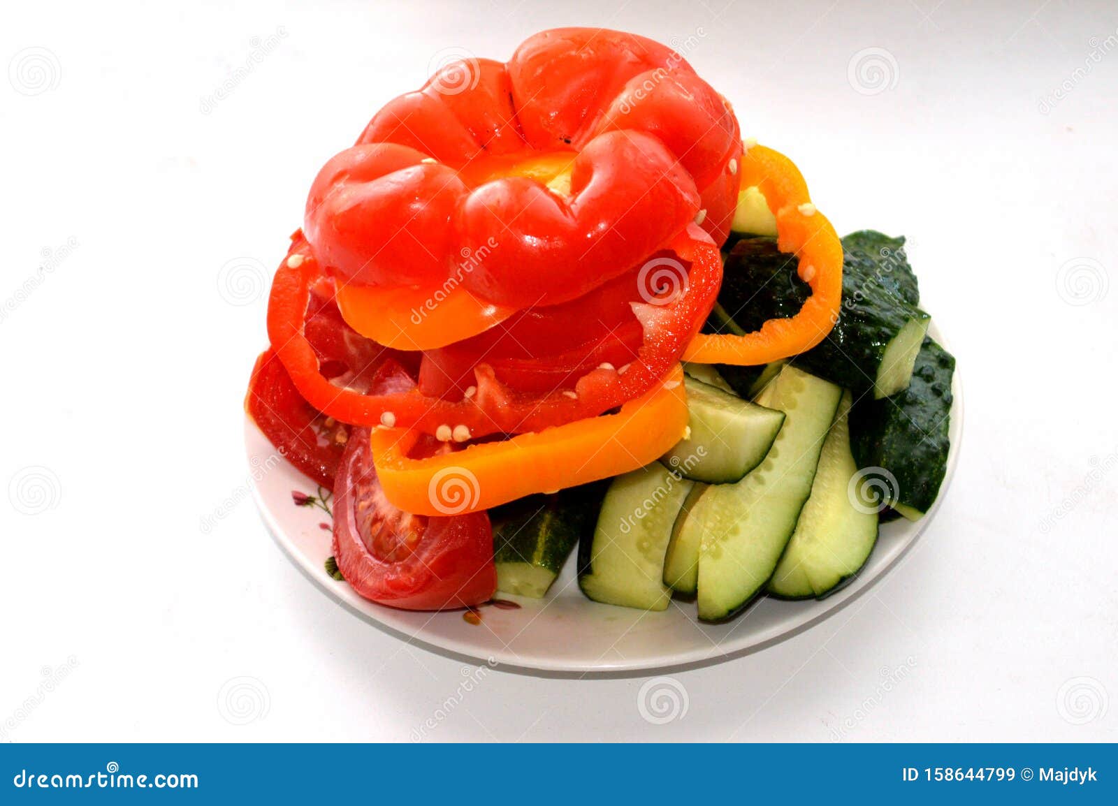 Verduras Picadas Sobre Fondo Blanco Imagen de archivo - Imagen de sano ...