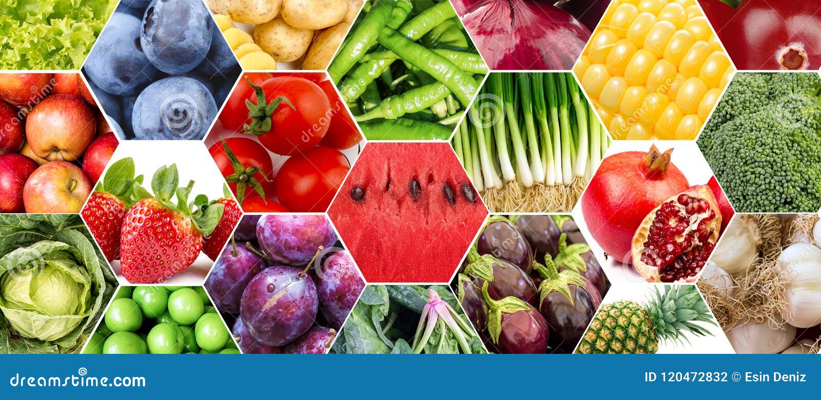 Verduras Y Collage De Las Frutas Foto de archivo - Imagen de aislado ...