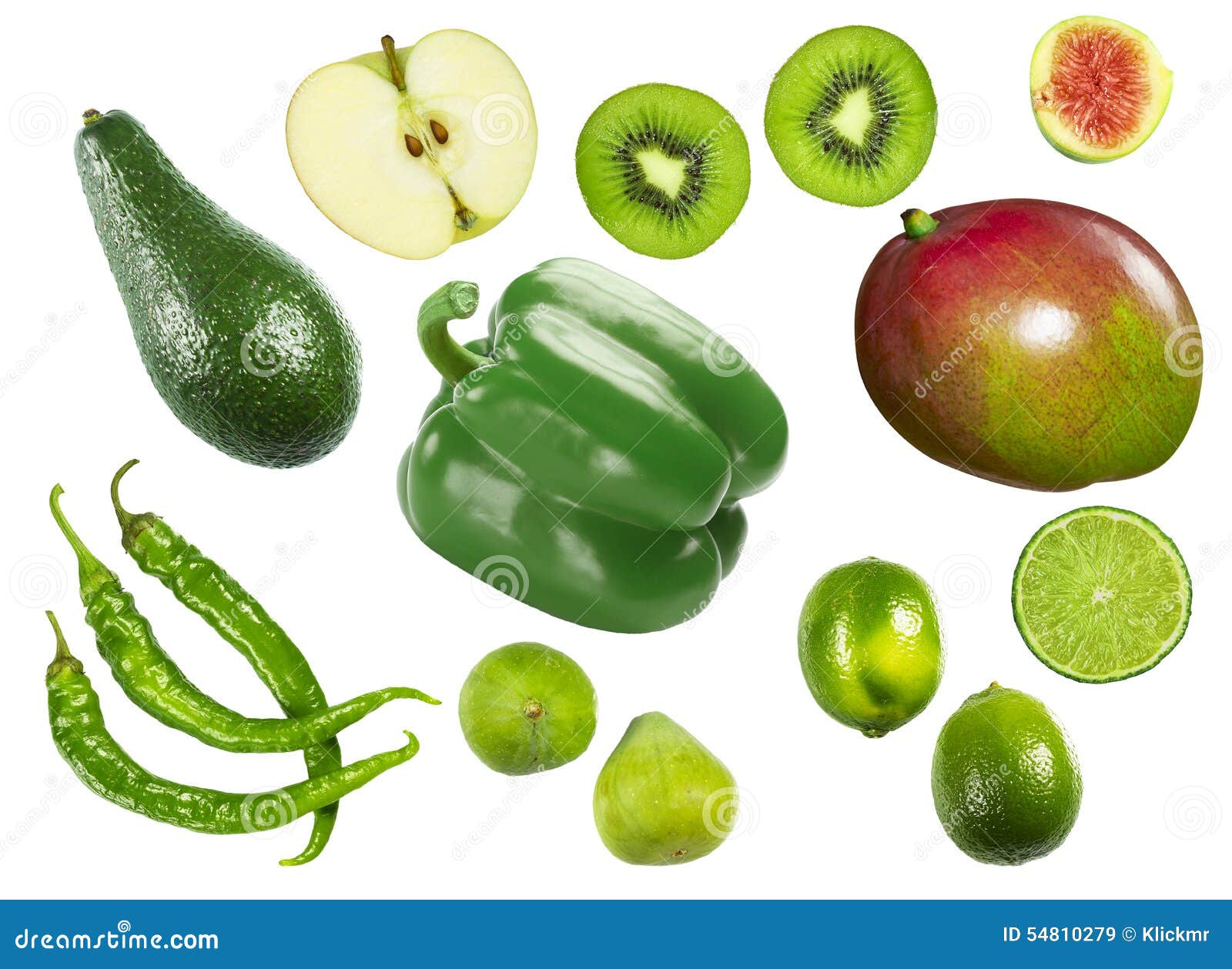 Verduras y frutas verdes imagen de archivo. Imagen de primer - 54810279