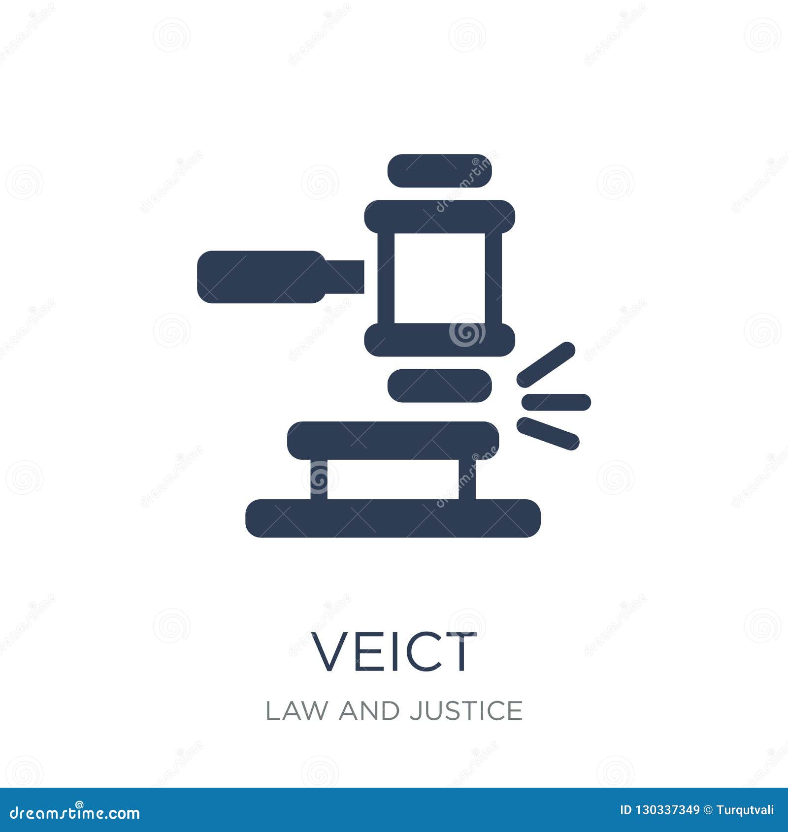 Veredict Icon. Trendy Veredict Logo Concept On White Background Cartoon ...