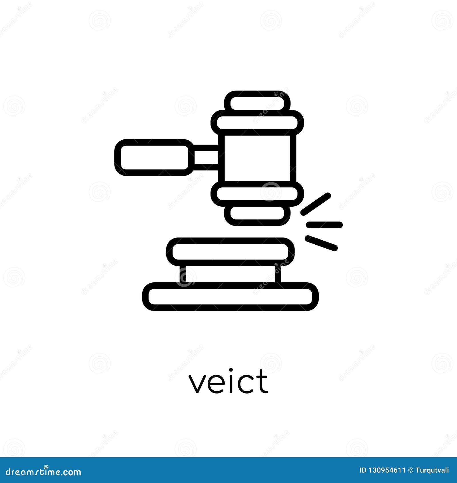 Veredict Icon. Trendy Modern Flat Linear Vector Veredict Icon on Stock ...