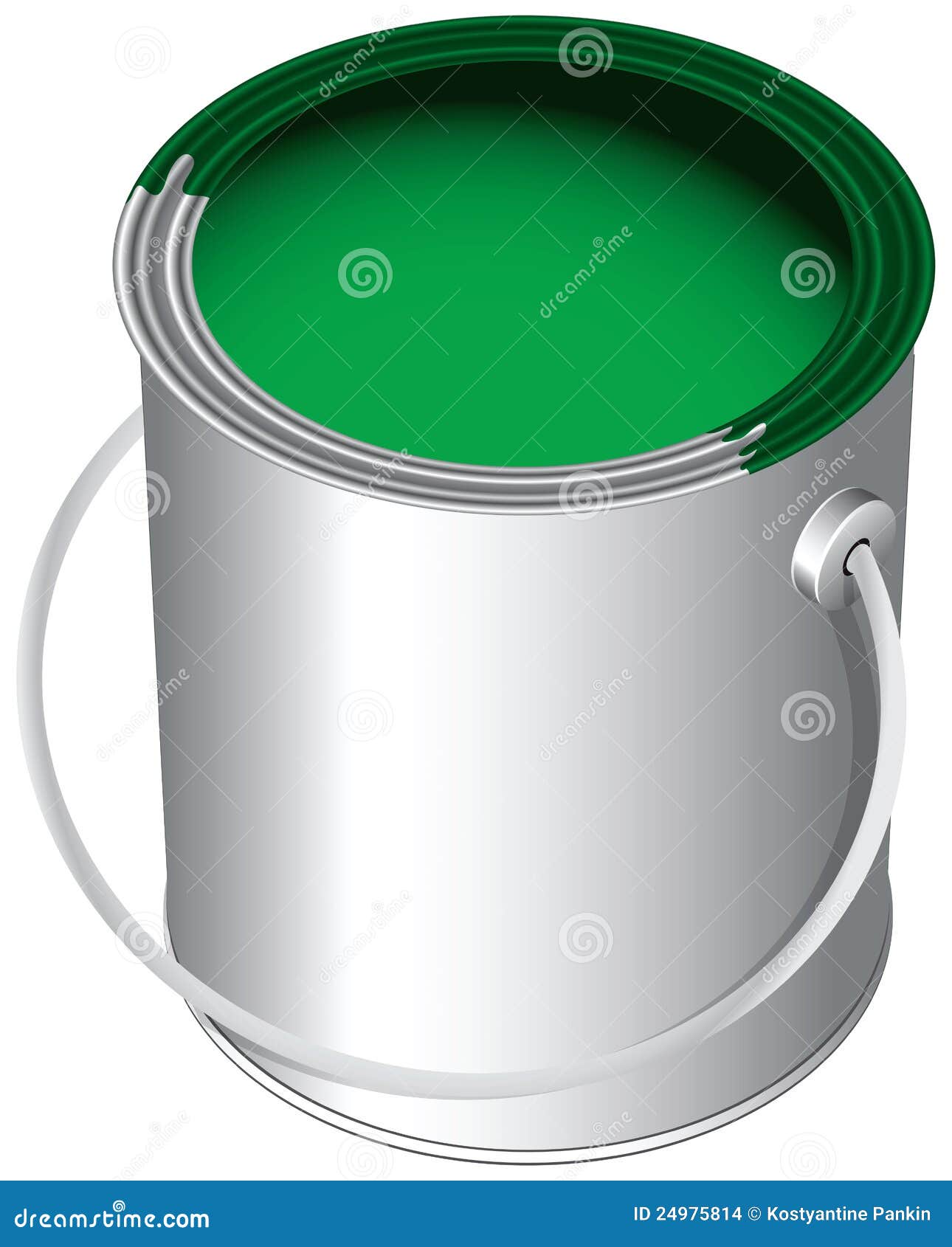 Verf in de pot vector illustratie. Illustration of tint - 24975814