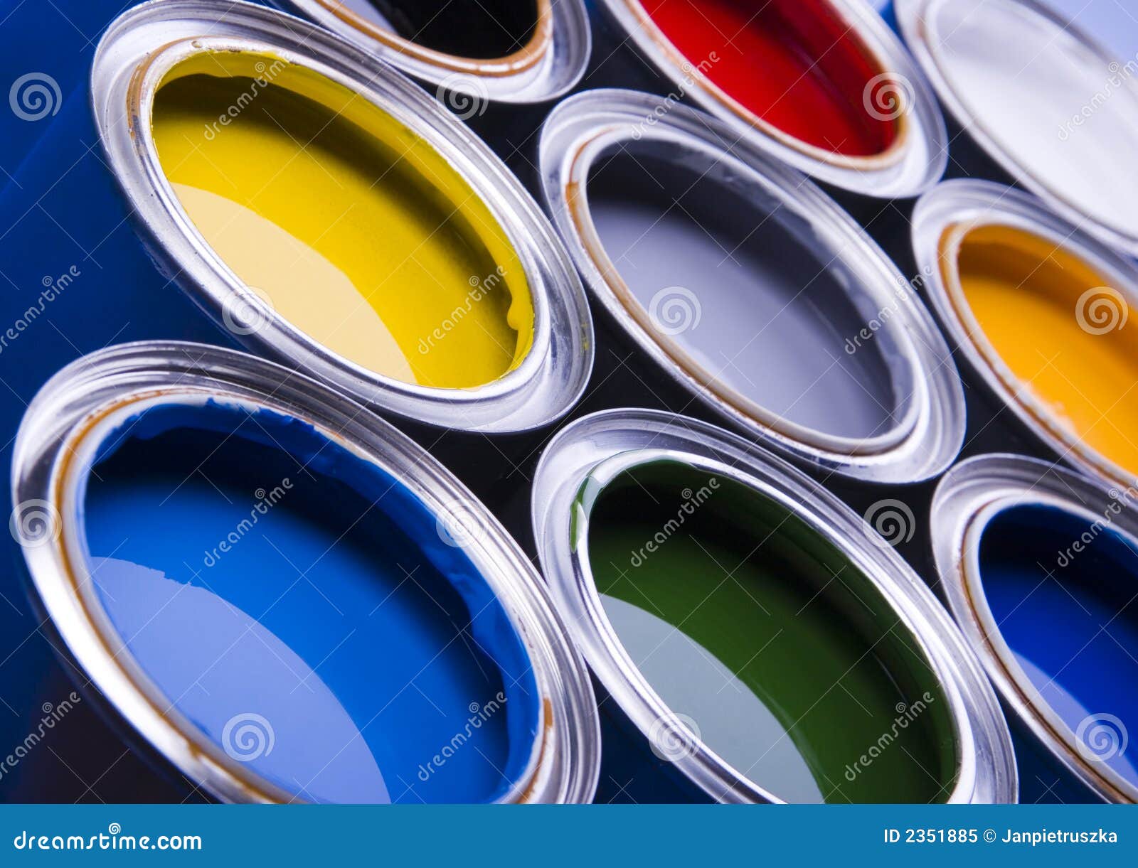 Verf en blikken stock afbeelding. Image of kleur, samenvatting - 2351885