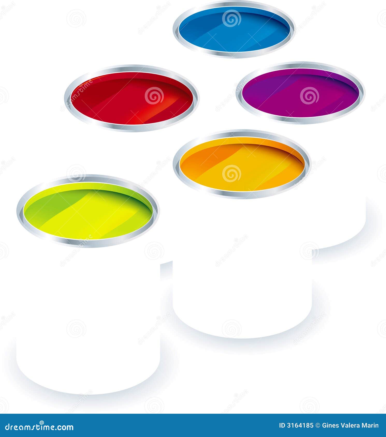 Verf (vector) vector illustratie. Illustration of regenboog - 3164185