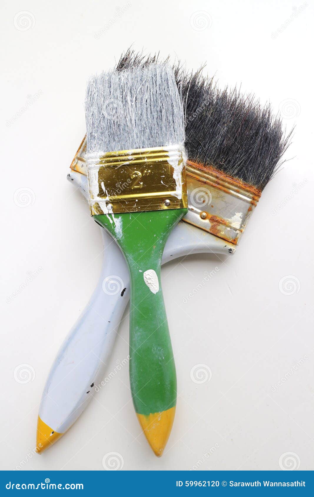 Verfborstel en kleur stock foto. Image of onderwijs, borstel - 59962120
