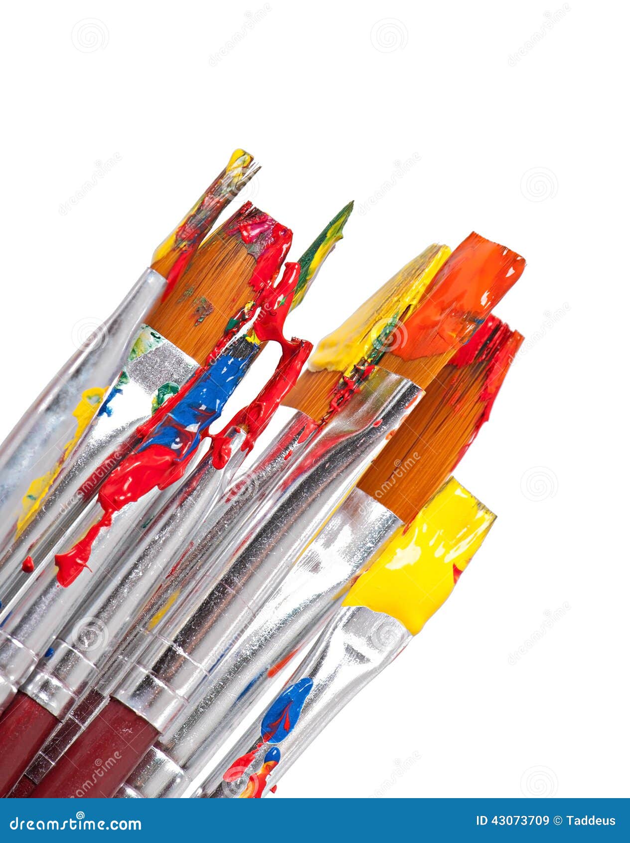 Verfborstels met verf stock afbeelding. Image of achtergrond - 43073709