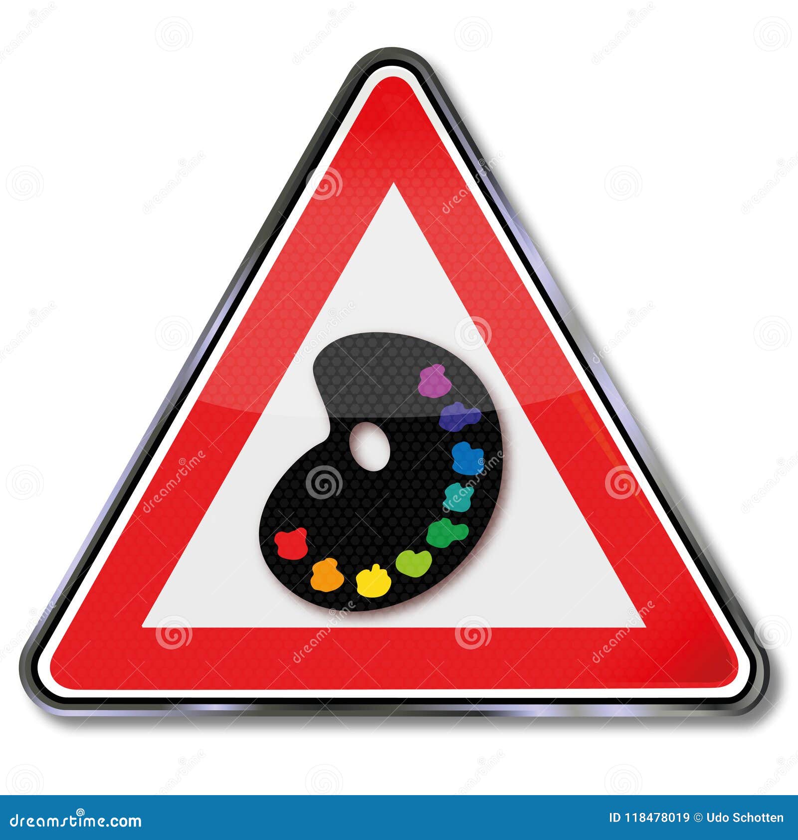 Verfpalet voor kunstenaar vector illustratie. Illustration of ...