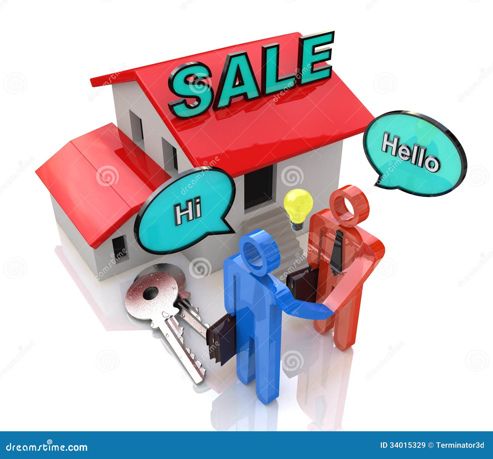 Vergadering Van Koper En Verkoper Stock Illustratie - Illustration of ...