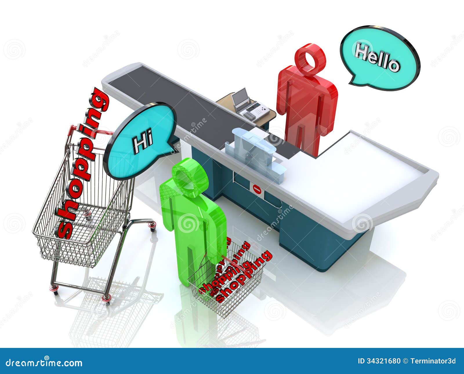 Vergadering Van Koper En Verkoper Stock Illustratie - Illustration of ...