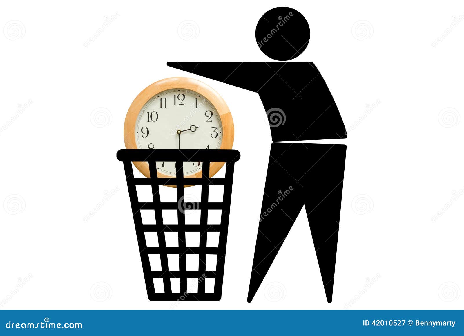 Vergeuden Sie die Zeit stock abbildung. Illustration von graphik - 42010527