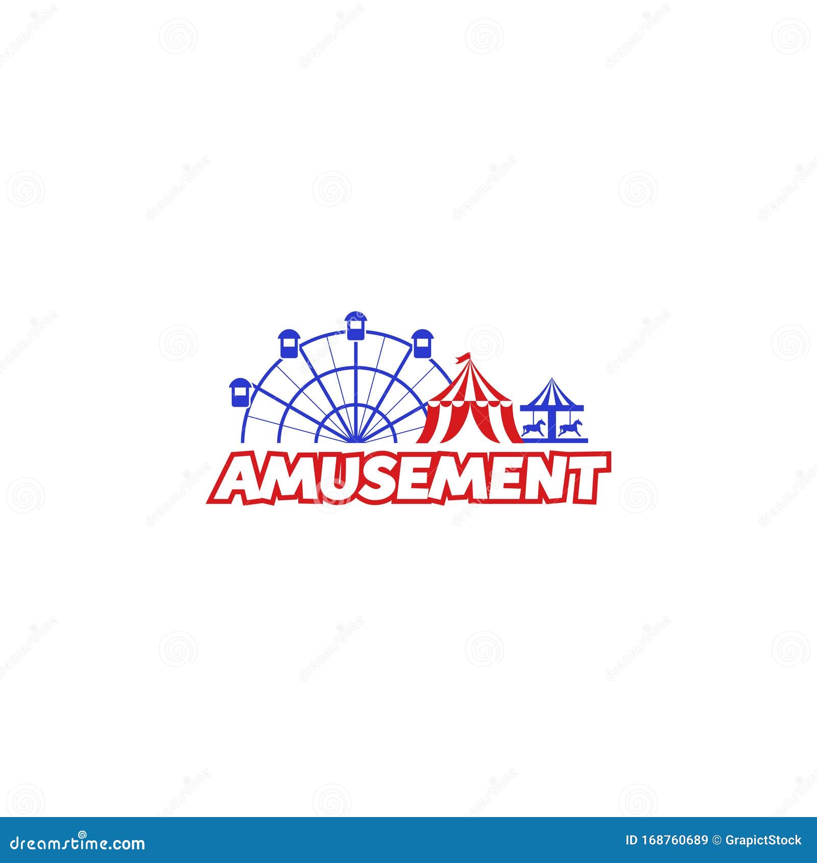 Vergnügungspark, Vergnügungspark Oder Erlebnispark Vektor Abbildung ...