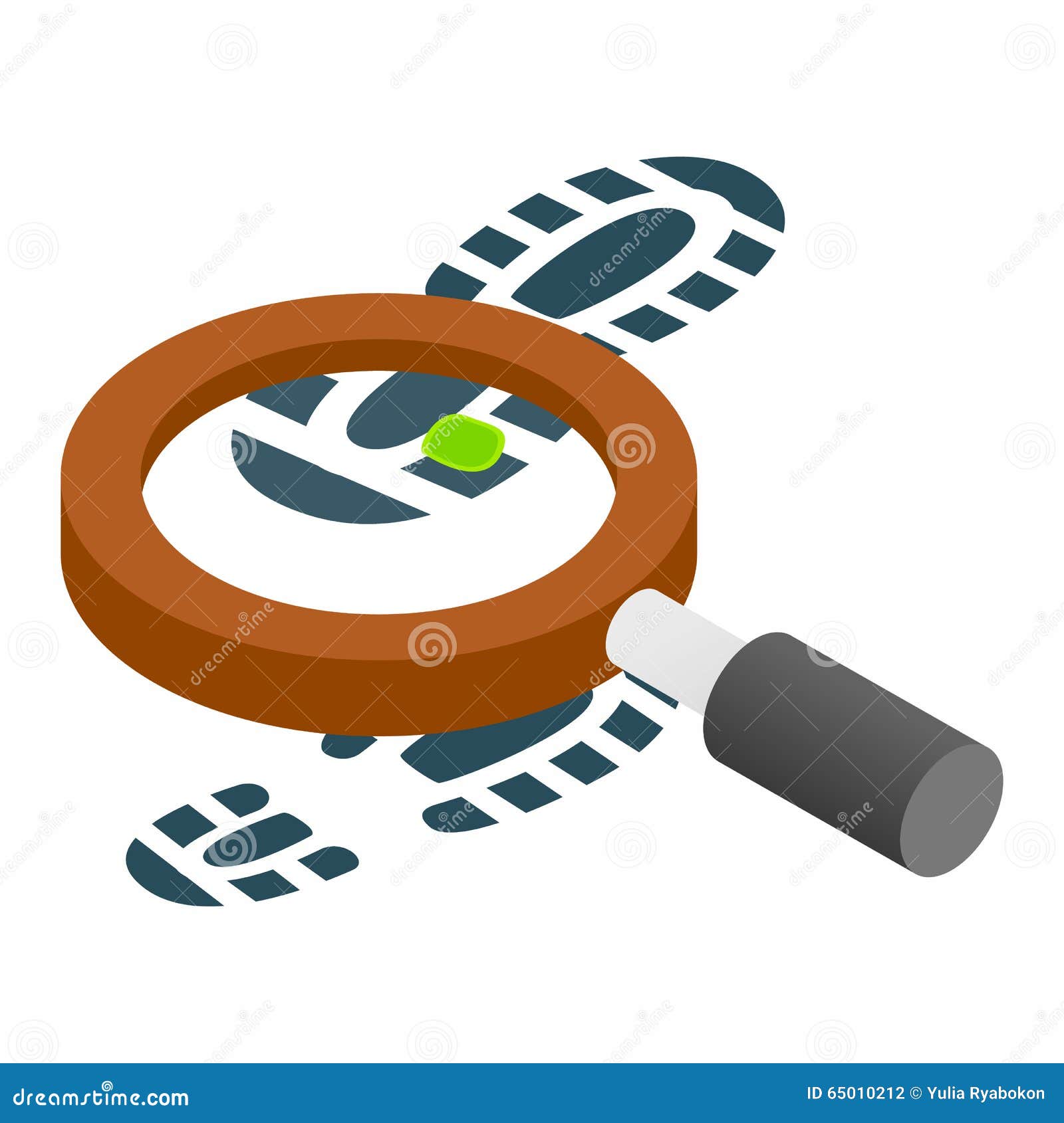 Vergrootglas En Schoen Isometrisch 3d Pictogram Vector Illustratie ...