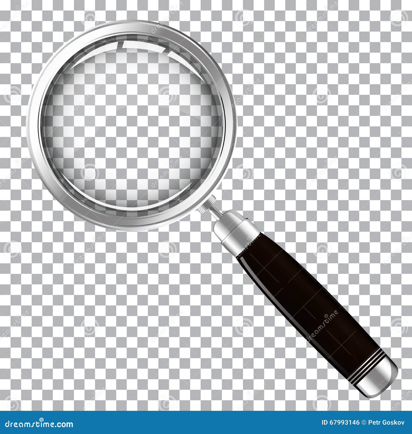 Vergrootglas Met Donker Handvat Vector Illustratie - Illustration of ...