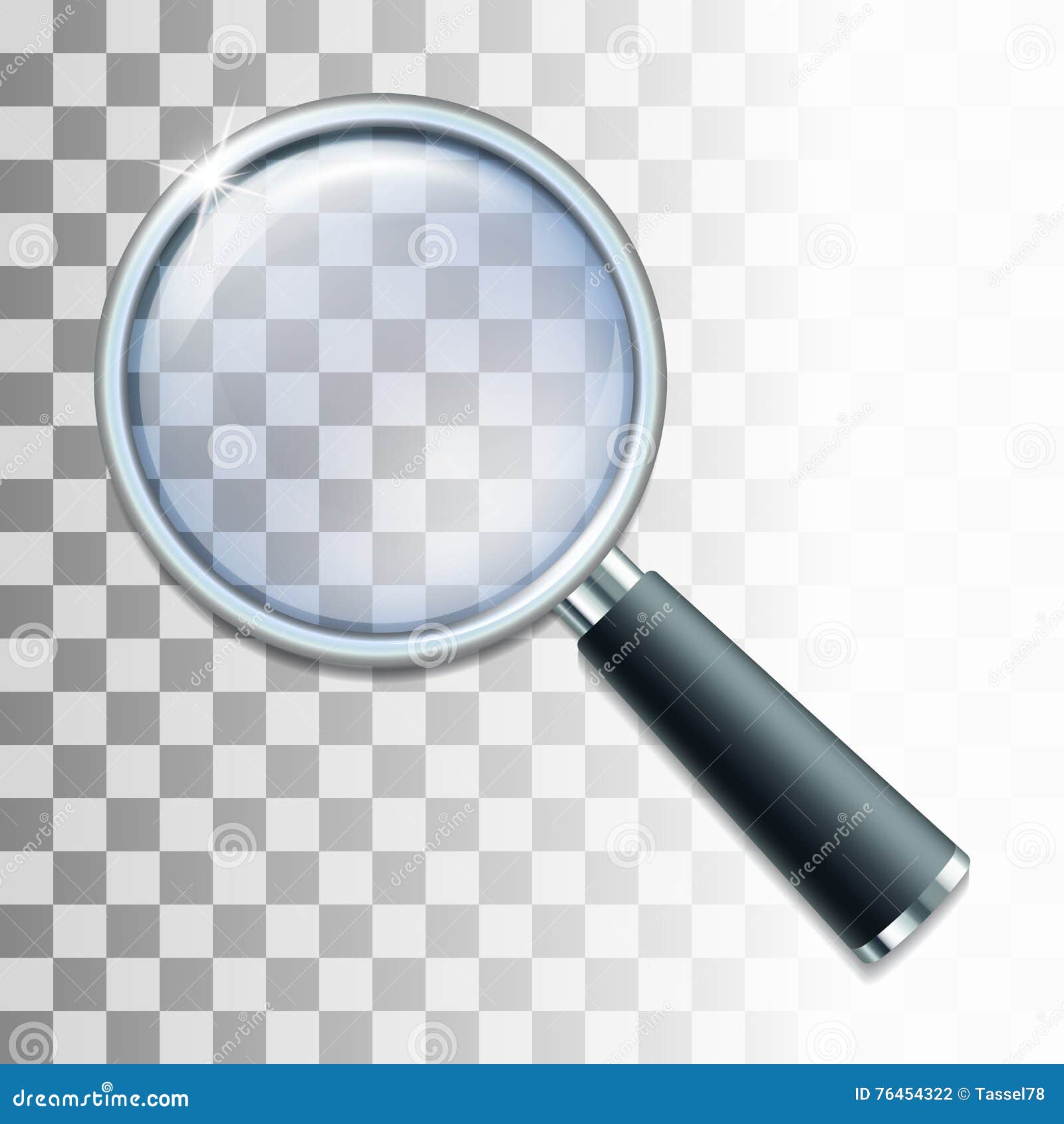 Vergrootglas Op Transparante Achtergrond Vector Illustratie ...