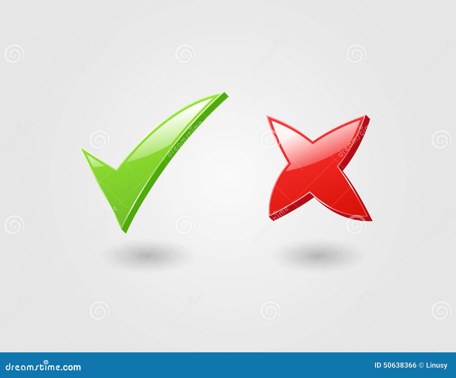 Verific e cruze marcas ilustração do vetor. Ilustração de verificado ...