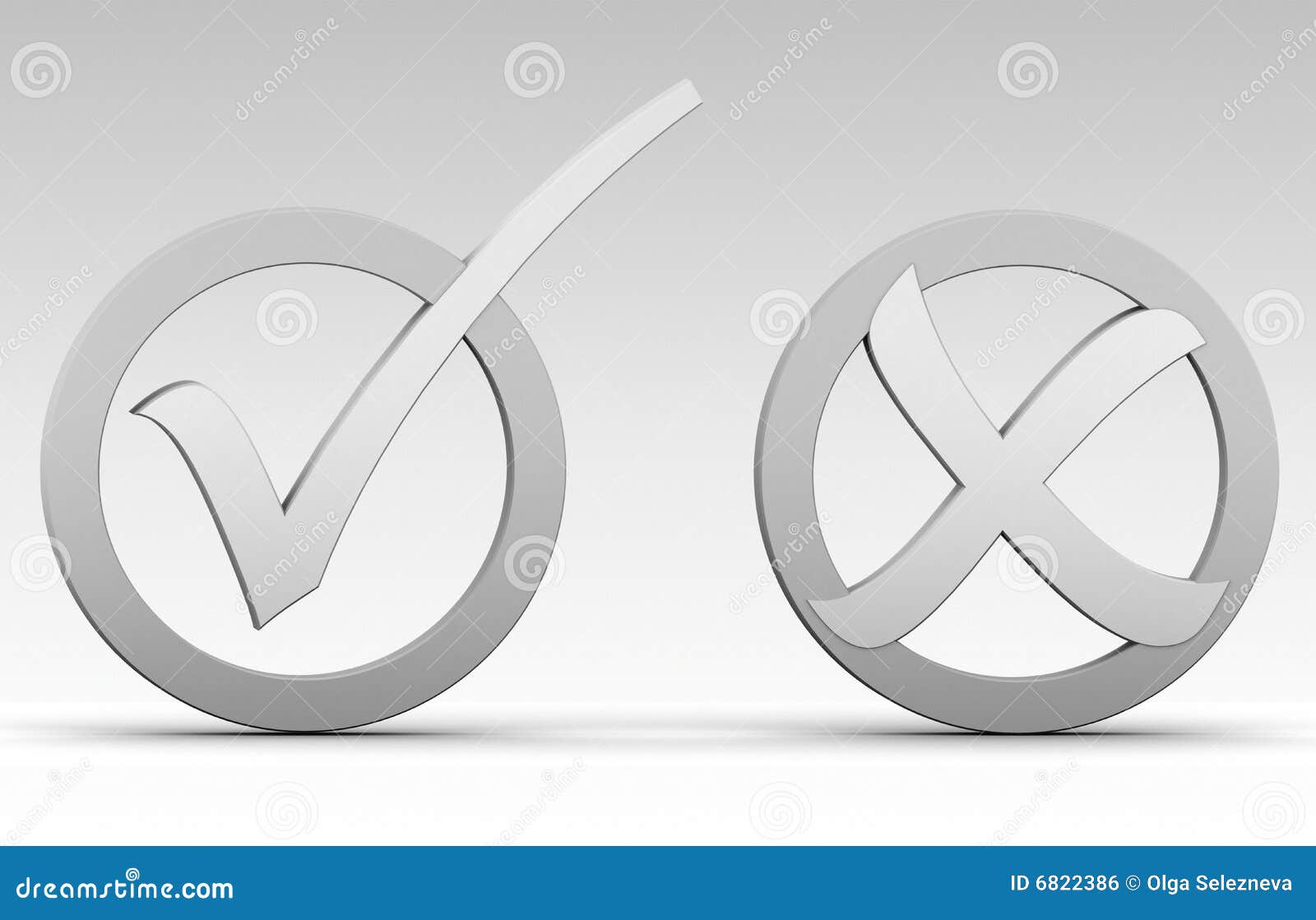 Verific e cruze marcas ilustração stock. Ilustração de escolher - 6822386