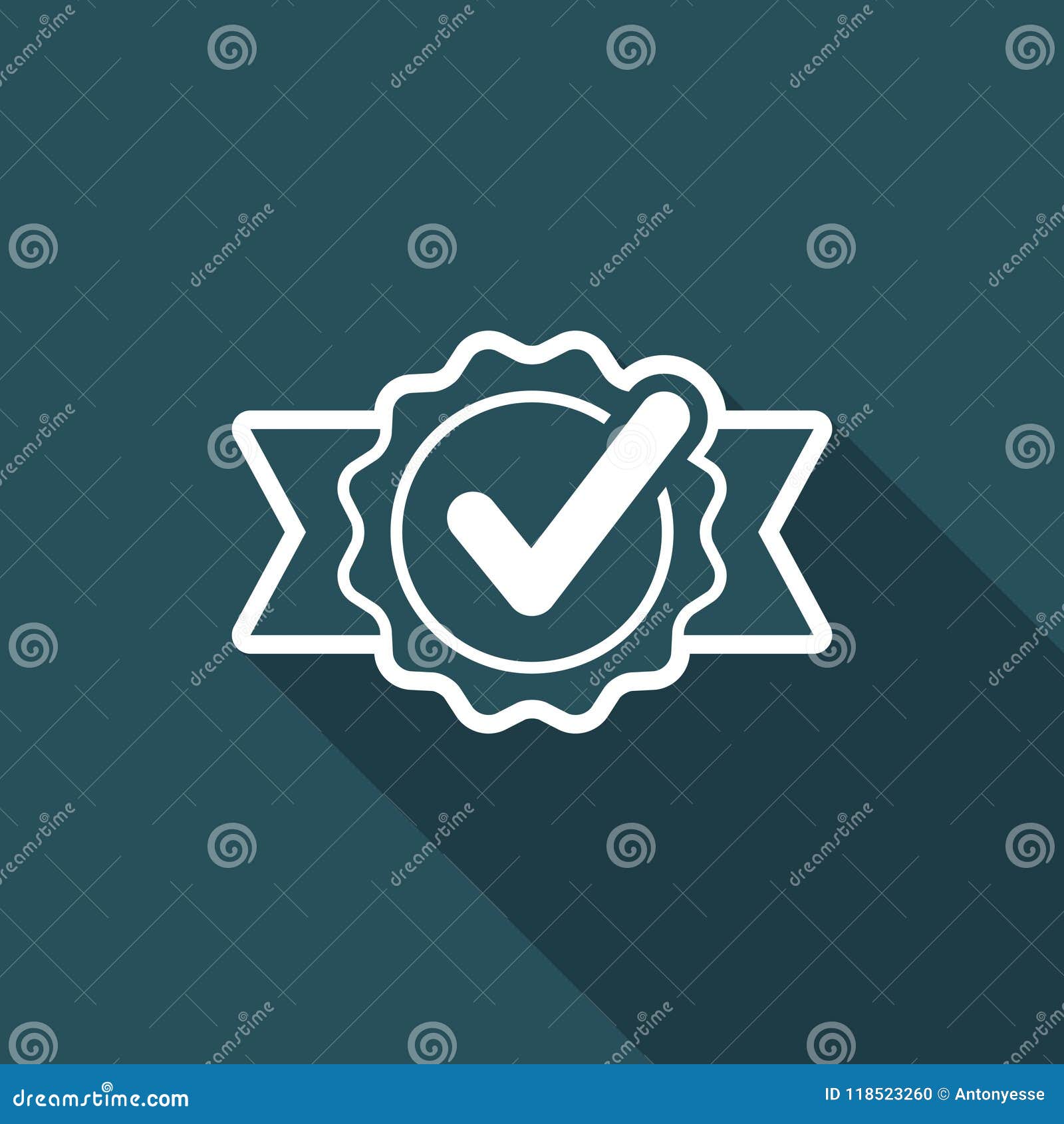 Verificando O ícone Do Símbolo Da Qualidade Ilustração do Vetor ...